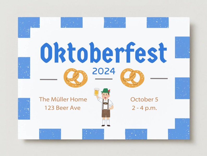 Oktoberfest Invitation Template - Etsy