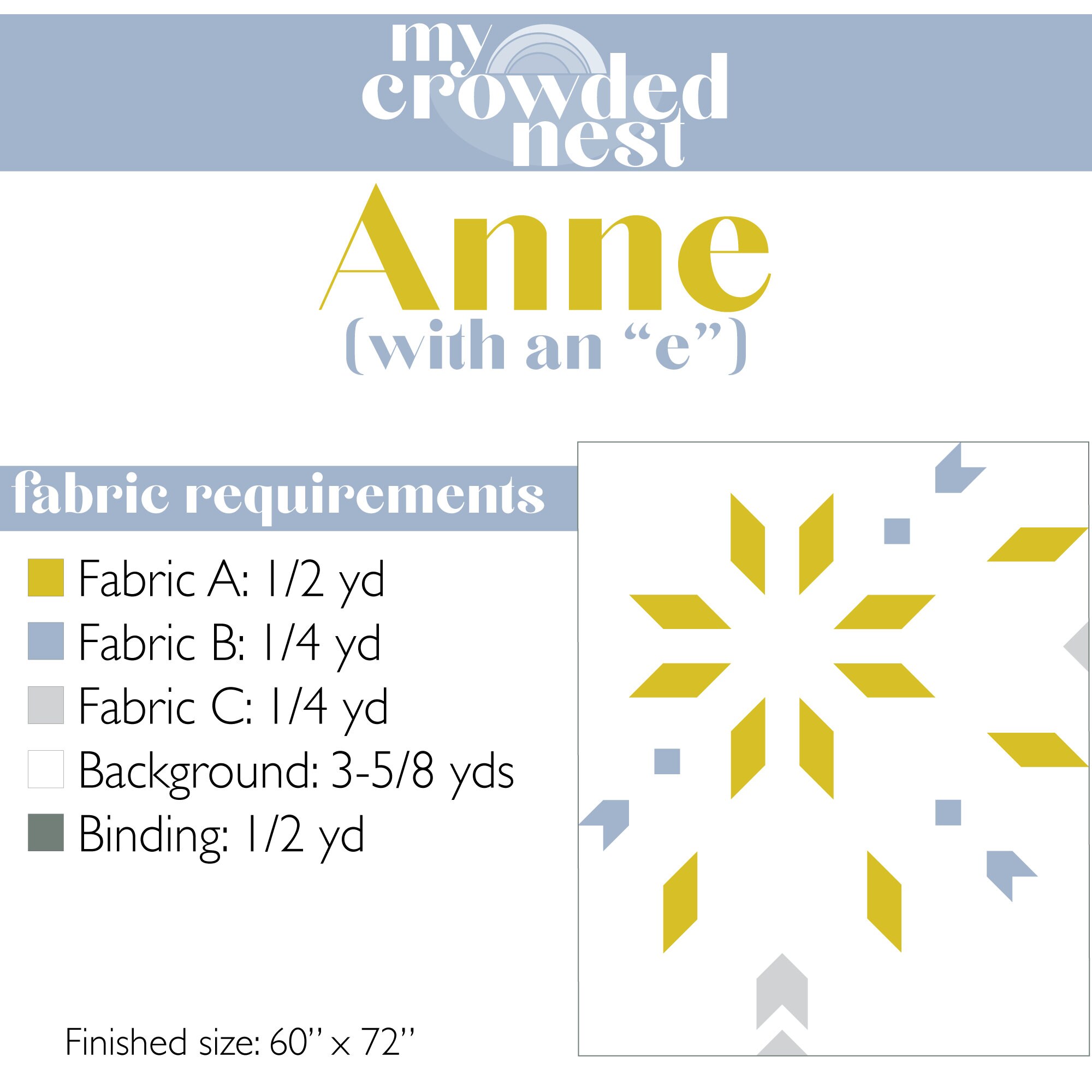 Anne (with an E) Quilt Pattern - Etsy