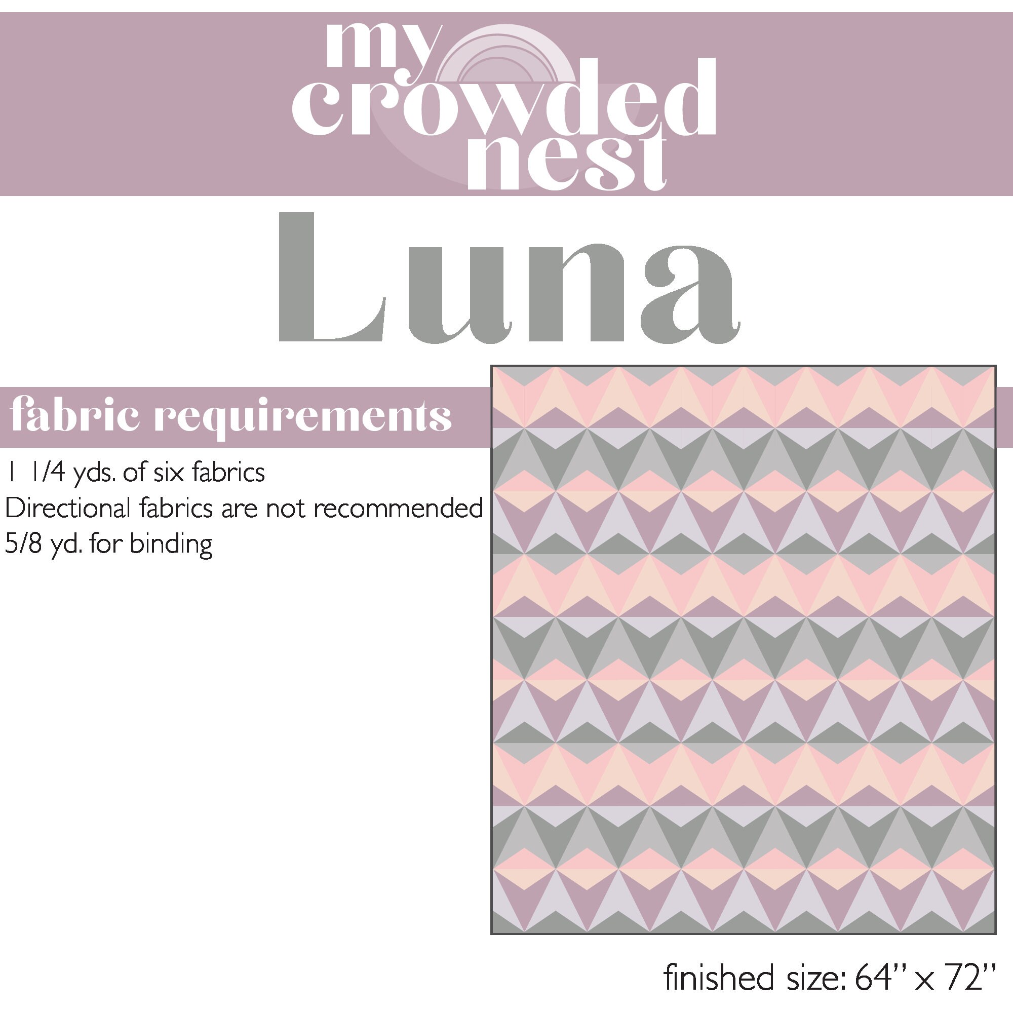 Luna Quilt Pattern - Etsy
