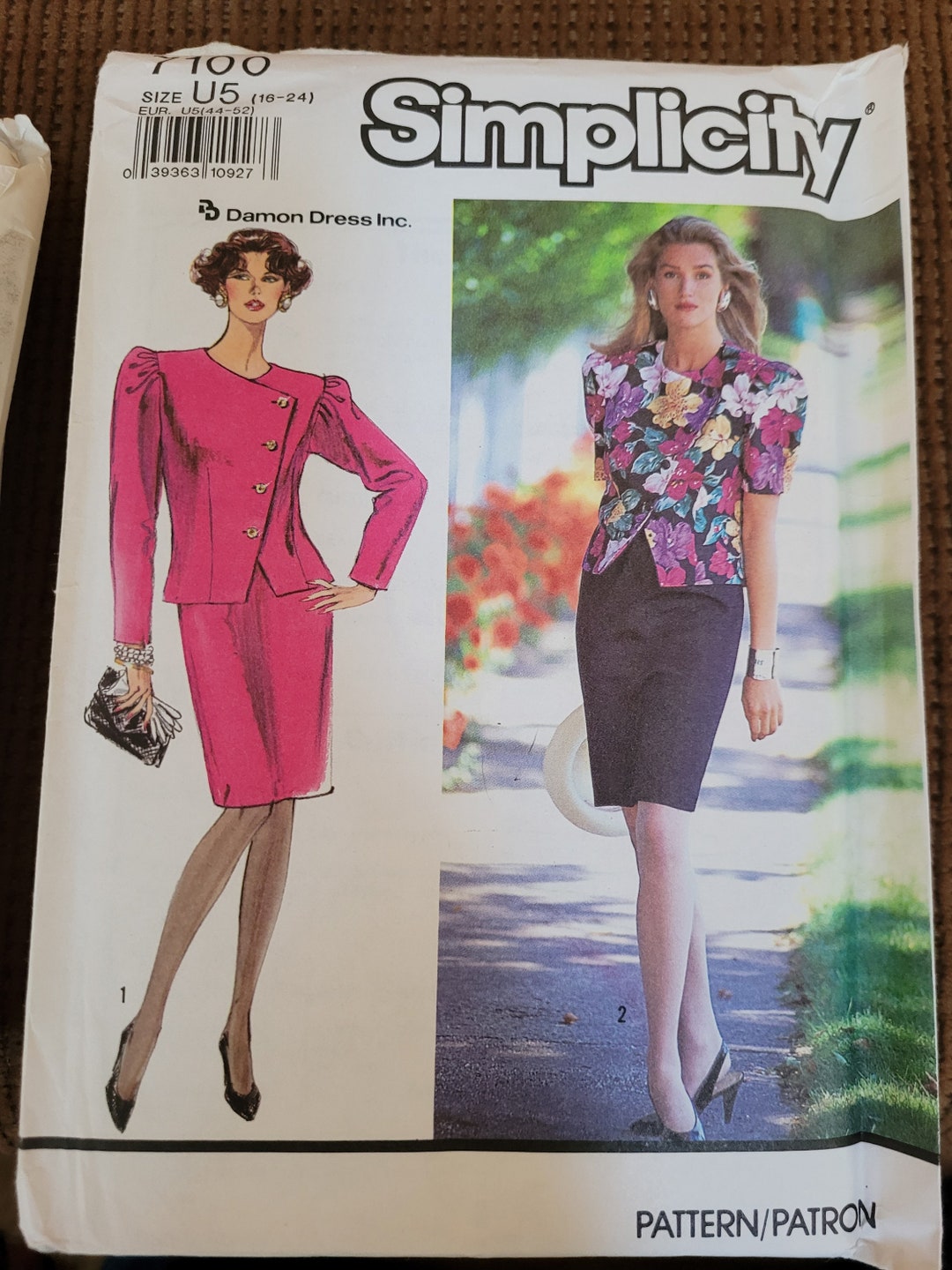 Vintage 90's UNCUT Simplicity Misses Sizes 16-24 Easy to Sew Suit Dress ...