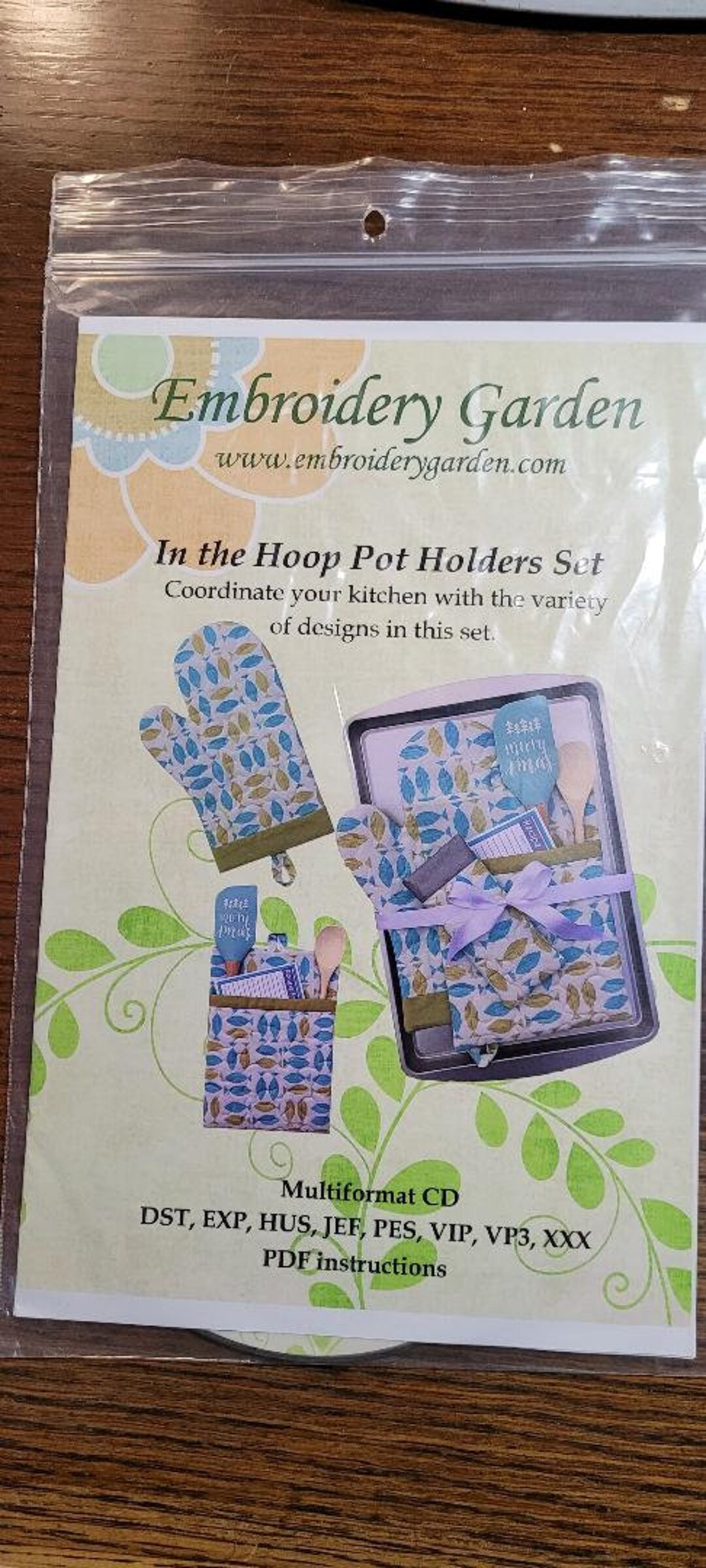 Embroidery Garden in the Hoop Pot Holders Set Multiformat CD - Etsy