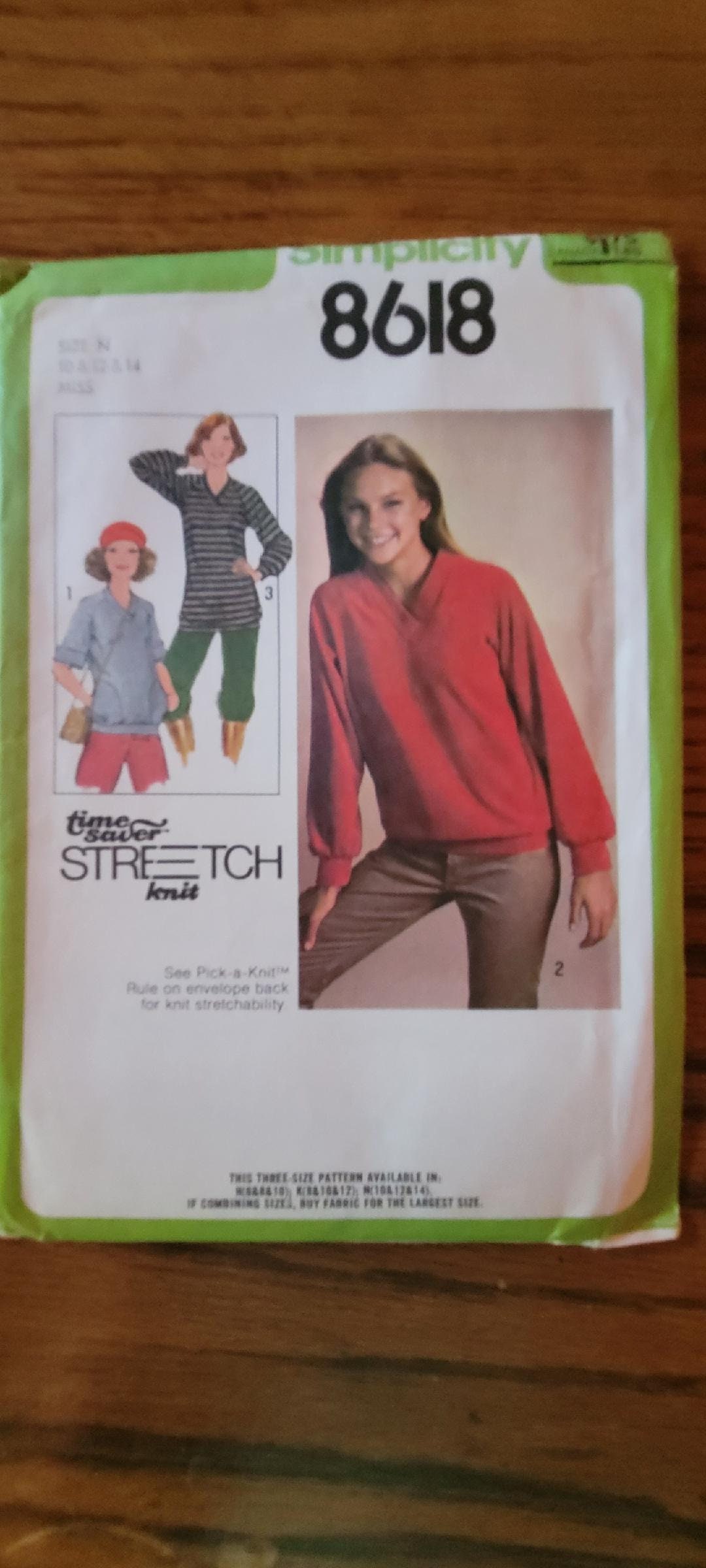 Vintage Uncut 70's Girls Sz 10, 12, 14 Simplicity Stretch Top Pattern 8618 - Etsy