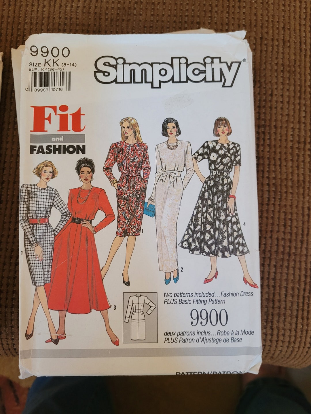 Vintage 90's UNCUT Misses Fit and Fashion Size 8-14 Basic Fitting Dress ...