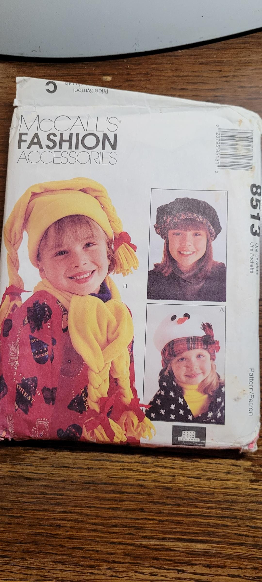 Mccalls Fashion Accessories Childs One Size UNCUT Hats Pattern 8513 - Etsy