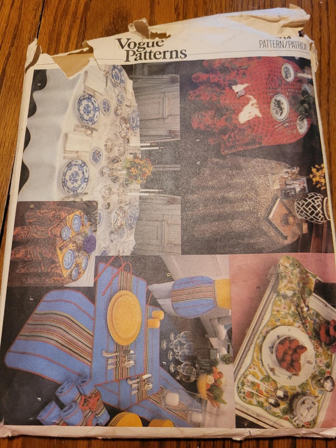 Vintage UNCUT Vogue Table Linens Pattern 1714 - Etsy