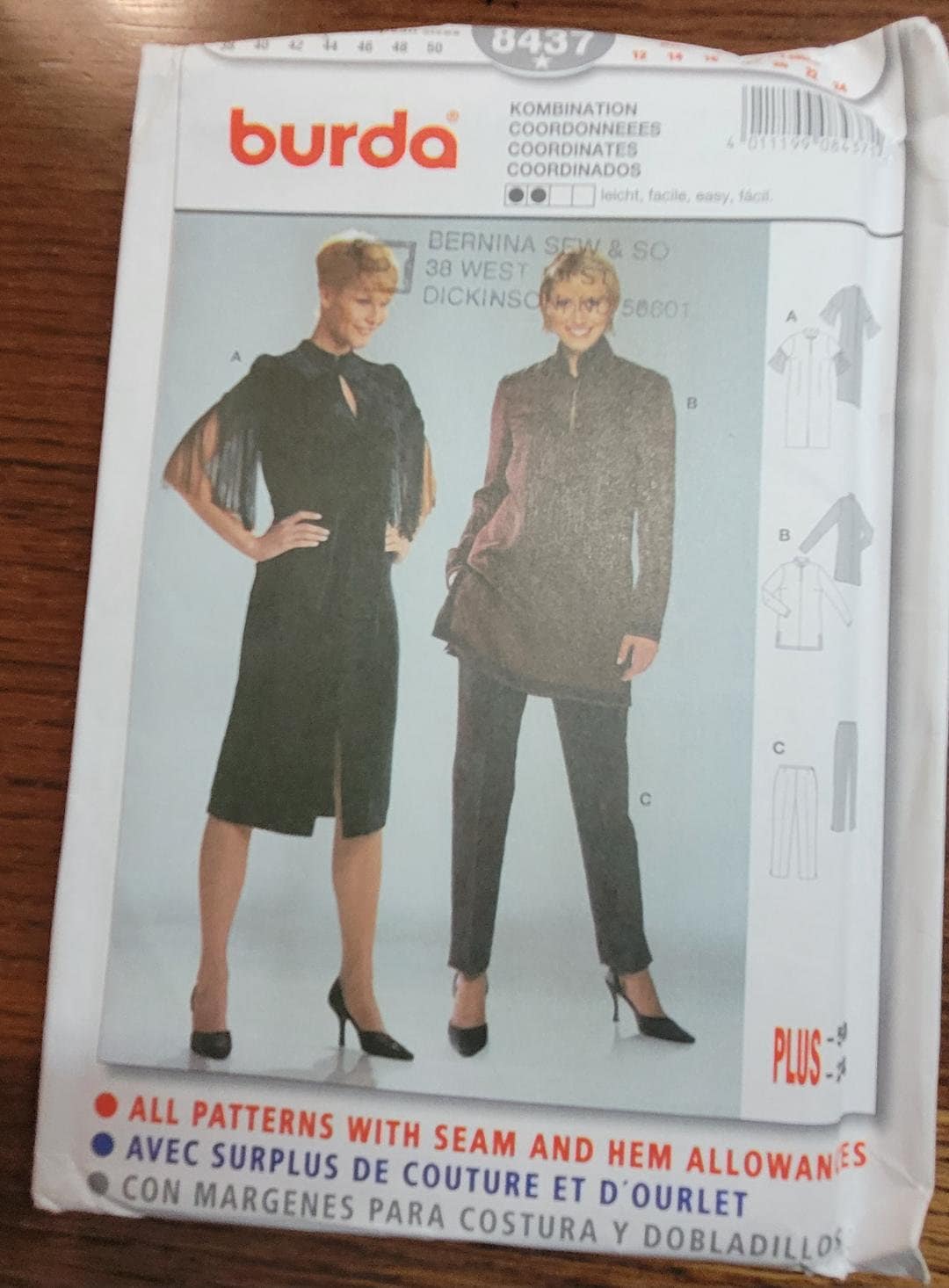 Burda U NCUT Misses Sz 12-24 Dress and Pants Pattern 8437 - Etsy