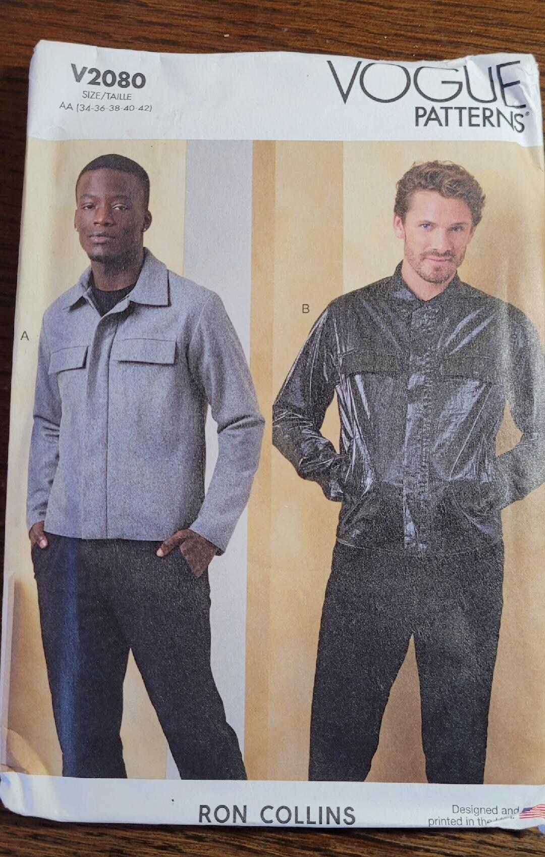 UNCUT Vogue Patterns Ron Collins Size 34-42 Mens Jackets V2080 - Etsy