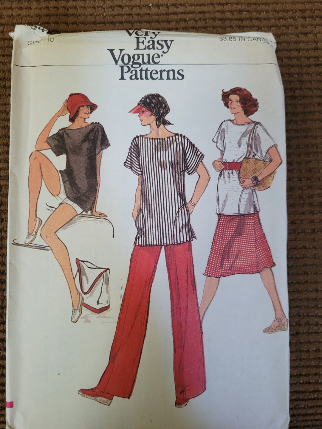 Vintage 70's UNCUT Very Easy Vogue Misses Sz 10 Top, Pants, Shorts and ...