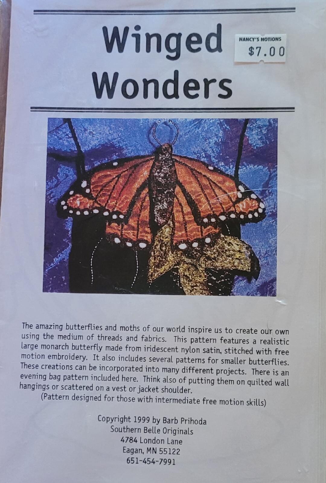 Winged Wonders Unused Complete Patterns, Directions for Several ...