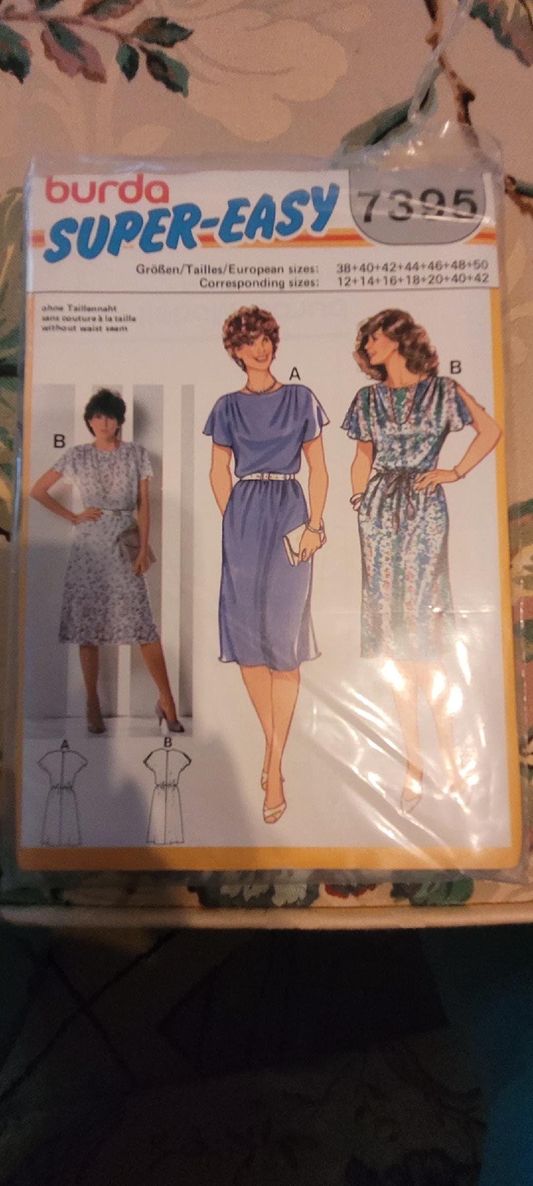 Vintage UNCUT Burda Super Easy Misses Sz 12, 14, 16, 18, 20, 40, 50 ...
