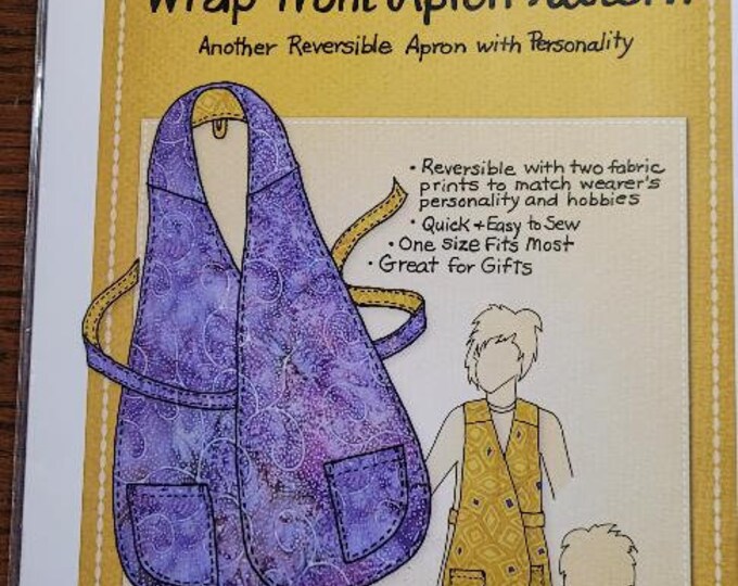 New Mary Mulari Designs Wrap Front Reversible Apron Pattern - Etsy
