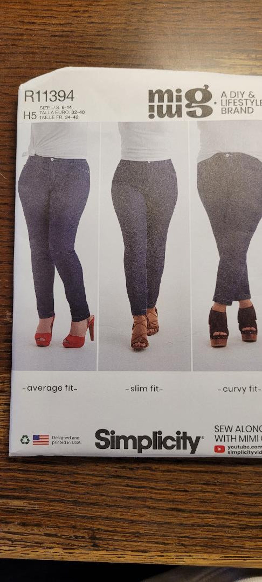 Uncut Mimi G, Simplicity Misses Sz 6-14 Skinny Jeans Pattern R11394 - Etsy