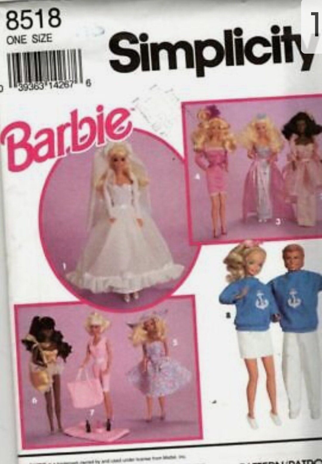 SIMPLICITY Barbie Clothes Pattern 8518 - Etsy