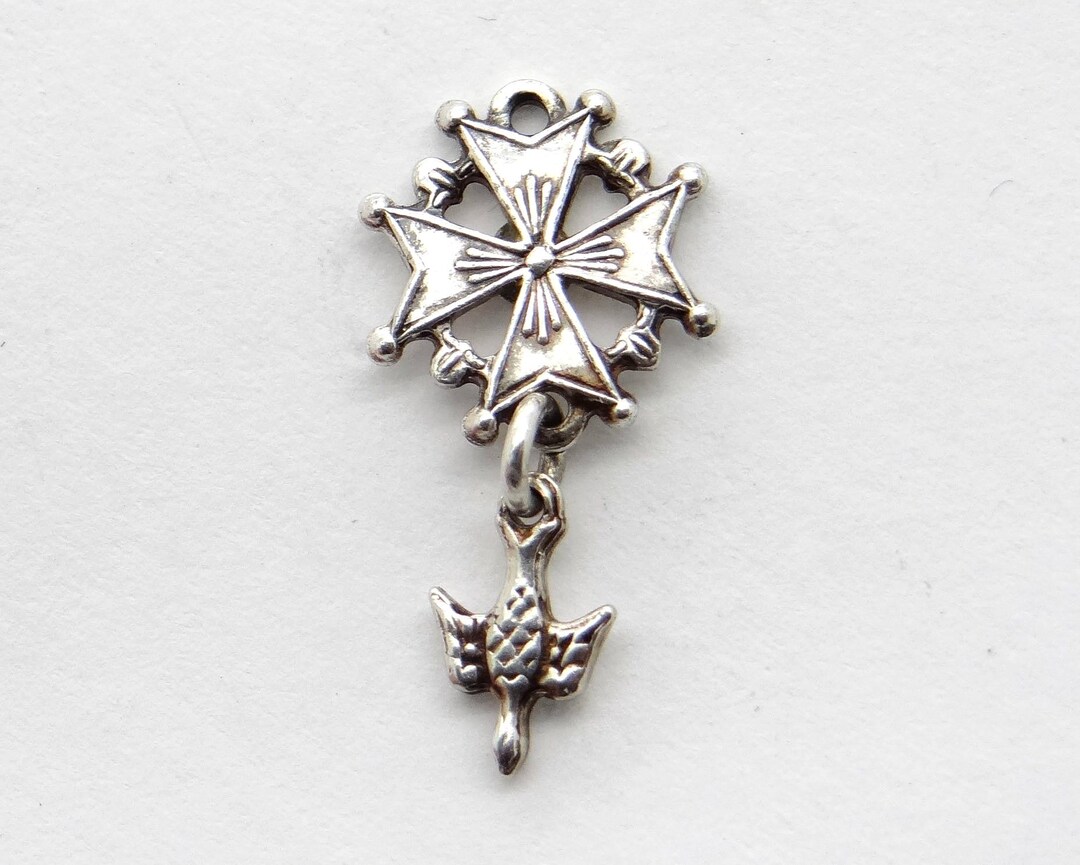 Small Silver Huguenot Cross Lapel Pin - Protestant Religious Symbol ...