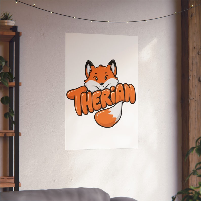 Happy Fox Therian Cheerful Matte Poster Therian Gear - Etsy