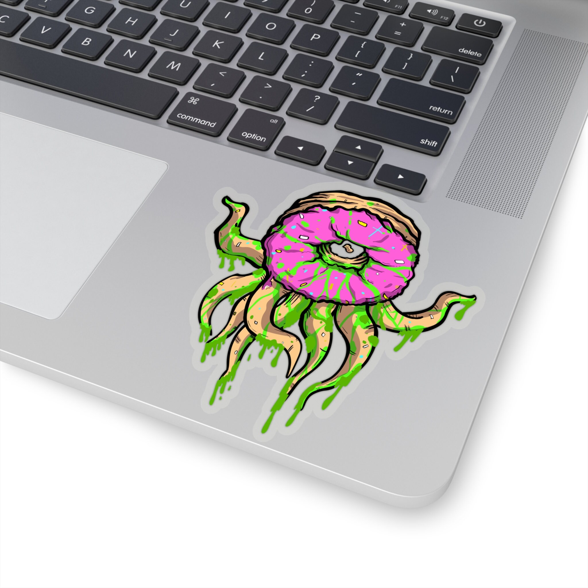 Donut Alien Tentacle Monster Sticker Whimsical Creature With Green ...