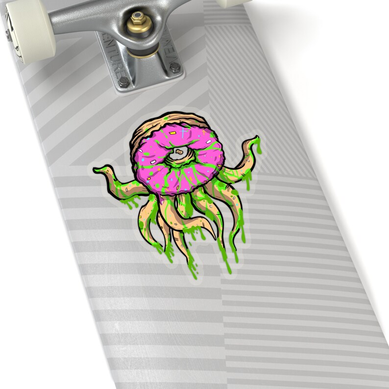 Donut Alien Tentacle Monster Sticker Whimsical Creature With Green ...