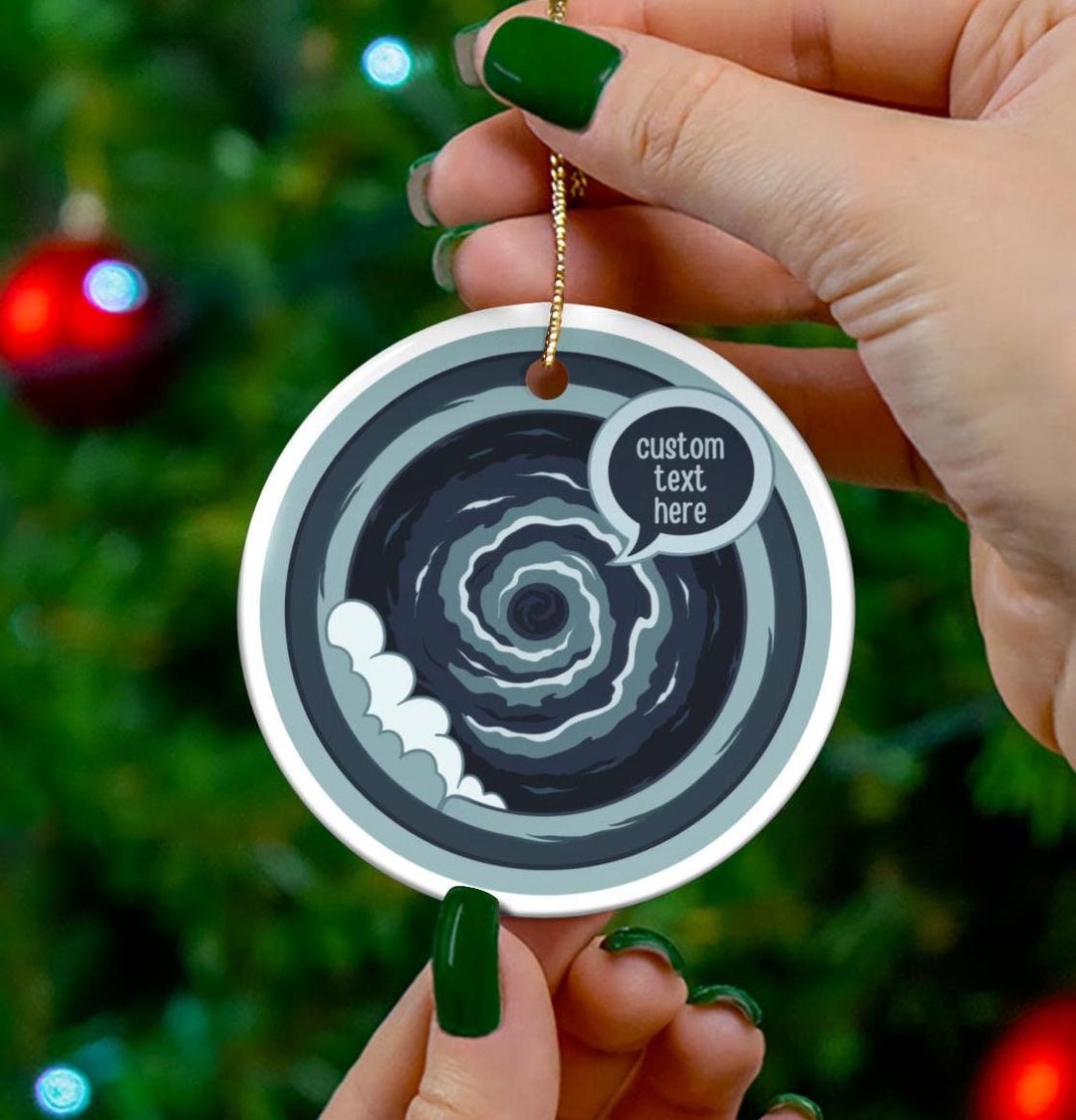 Personalized Hurricane Ornament: Custom Text Holiday Decoration - Etsy