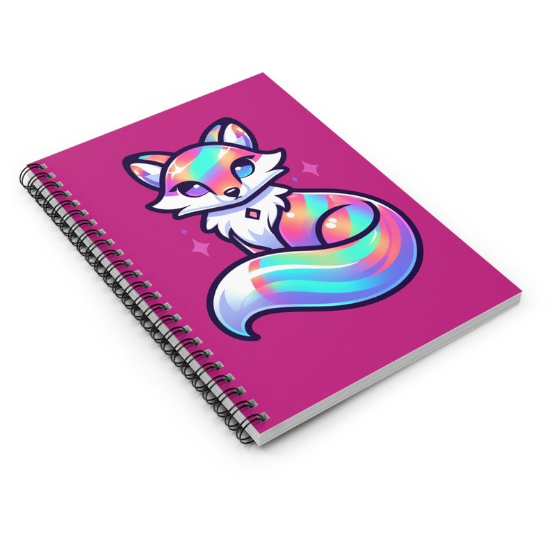 Therian Rainbow Fox Spiral Notebook Therian Gear - Etsy