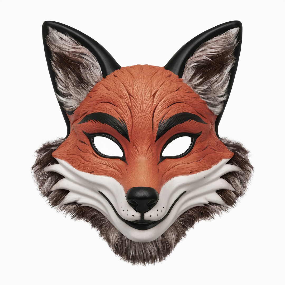 Fox Mask Fox Printable Mask Wolf Printable Mask Printable Halloween ...