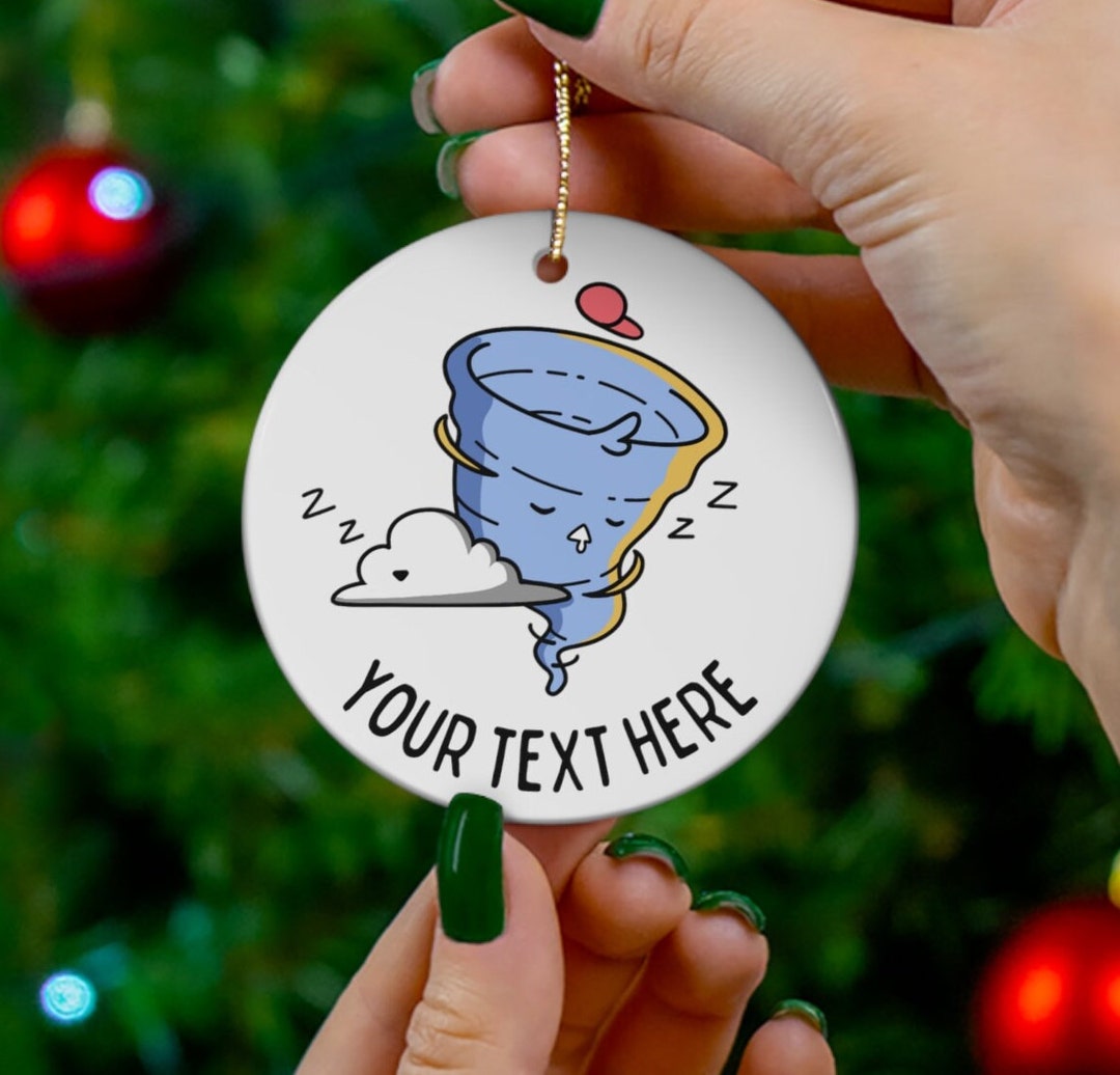 Personalized Cartoon Tornado Ornament: Whimsical Weather Decor - Etsy
