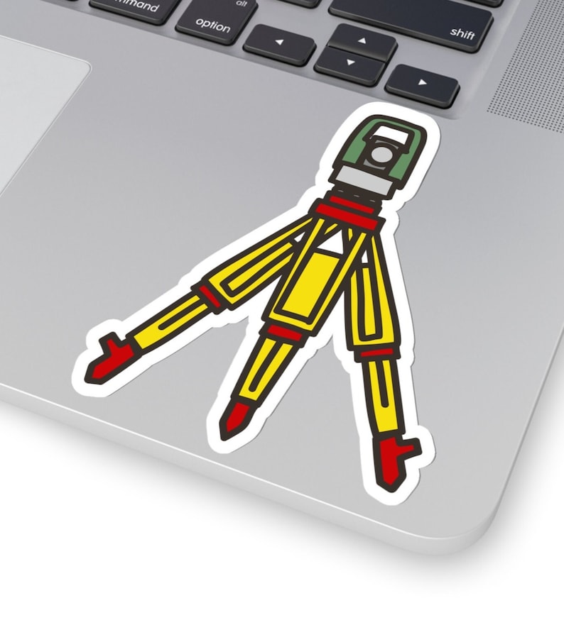 Land Surveyor Gift Cartoon Land Surveyor's Total Station, Indoor Use ...