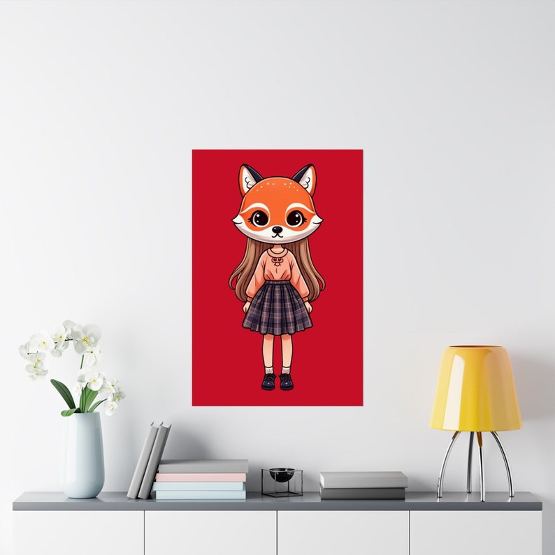 Fox Girl Therian Charming Matte Poster Therian Gear - Etsy