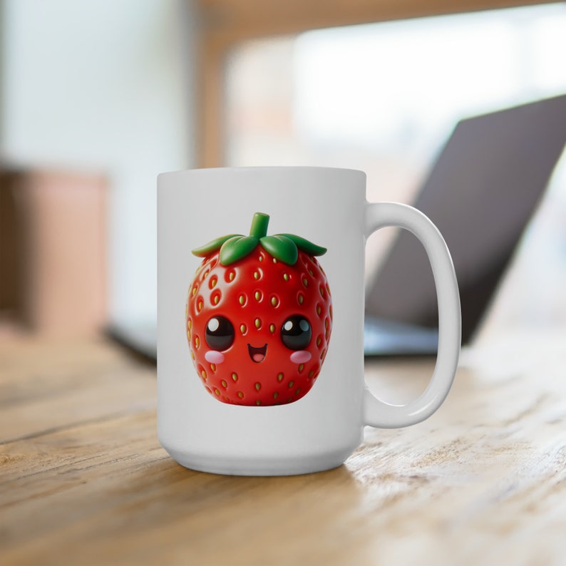 Personalized Albion Strawberry Mug Cute Strawberry Coffee Mug Cute Mug ...