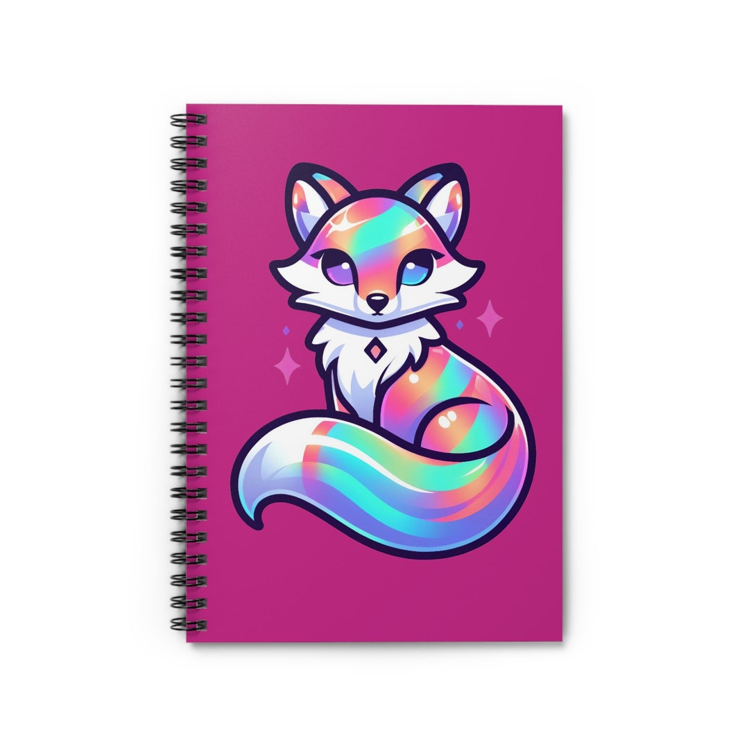 Therian Rainbow Fox Spiral Notebook Therian Gear - Etsy