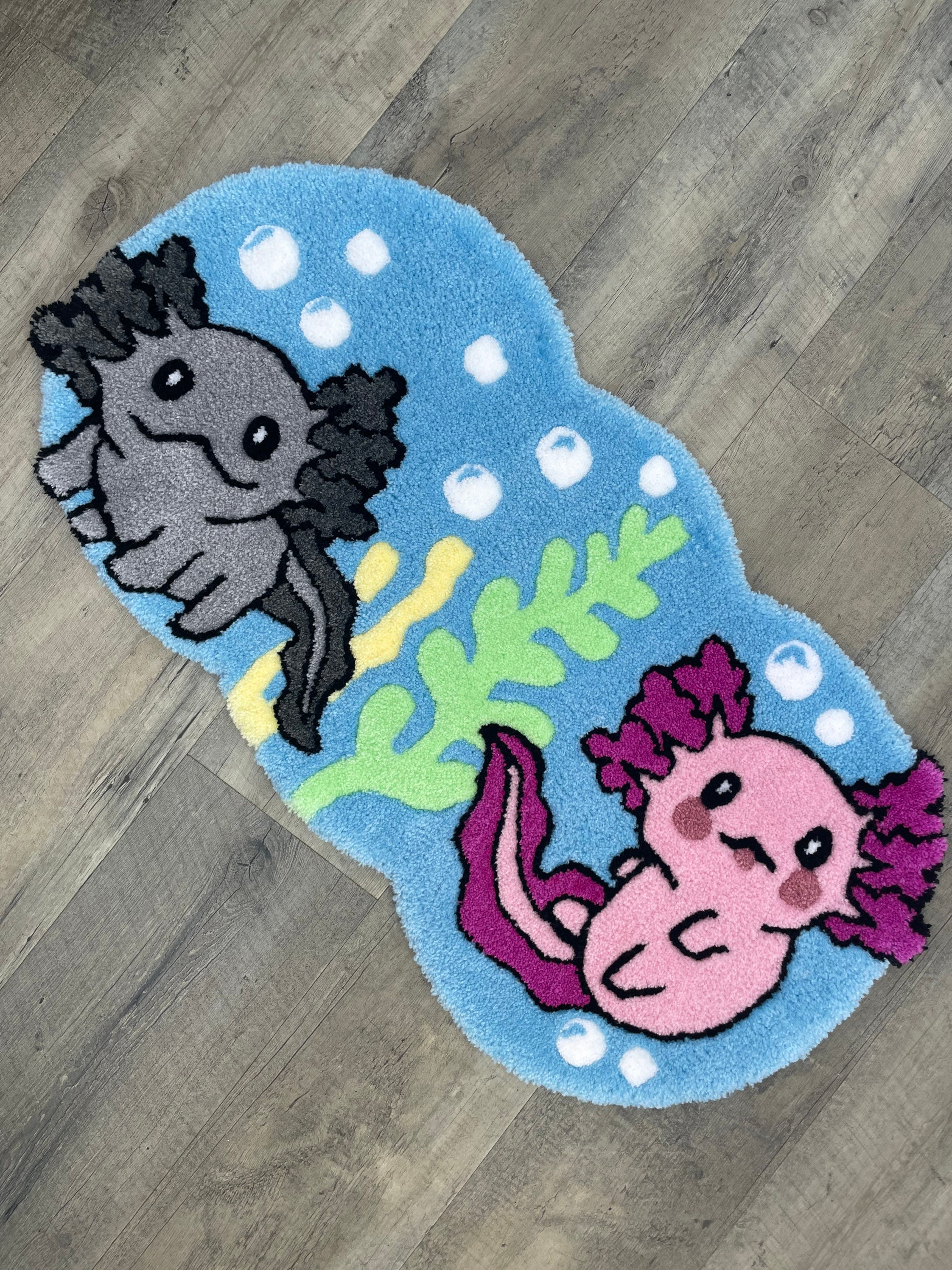 Axolotl Rug Tufted Rug Axolotl Custom Rug - Etsy UK