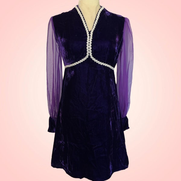 1960s Purple Dress - Etsy