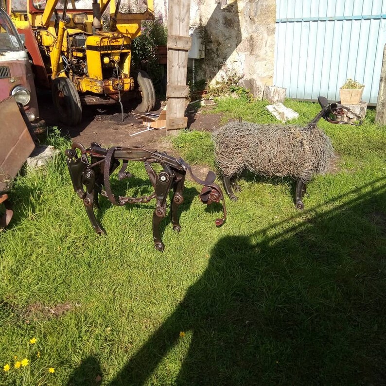 Sheep Sculptures recycled by Lucas Dew - Etsy UK