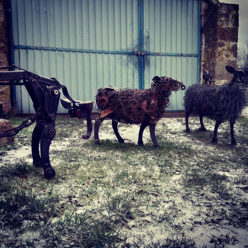 Sheep Sculptures (recycled) by Lucas Dew - Etsy UK