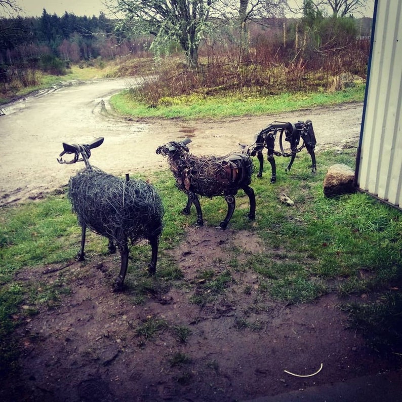 Sheep Sculptures (recycled) by Lucas Dew - Etsy UK