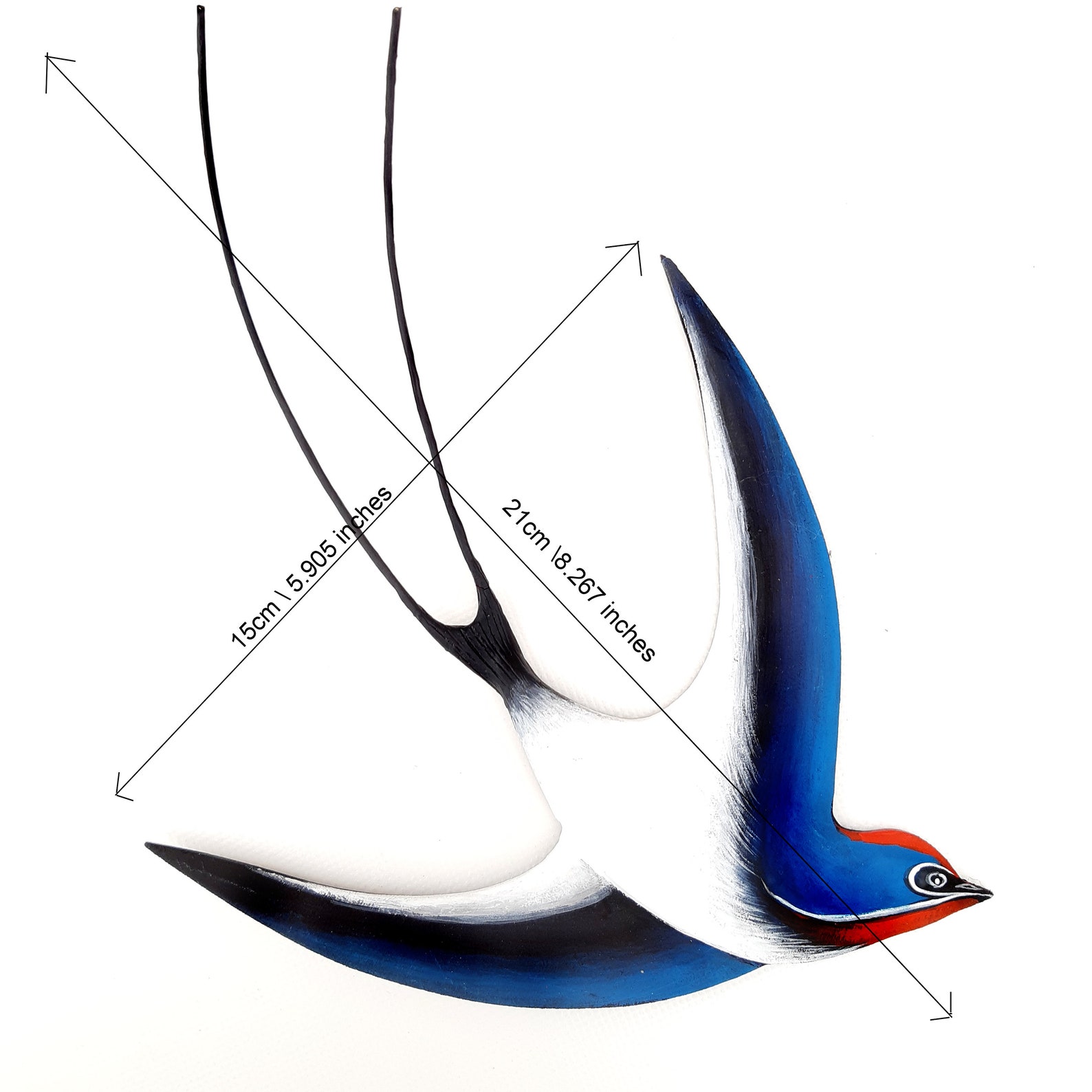 Set of 8 Flying Swallows Bird Wall Decor Wall Installation Bird ...