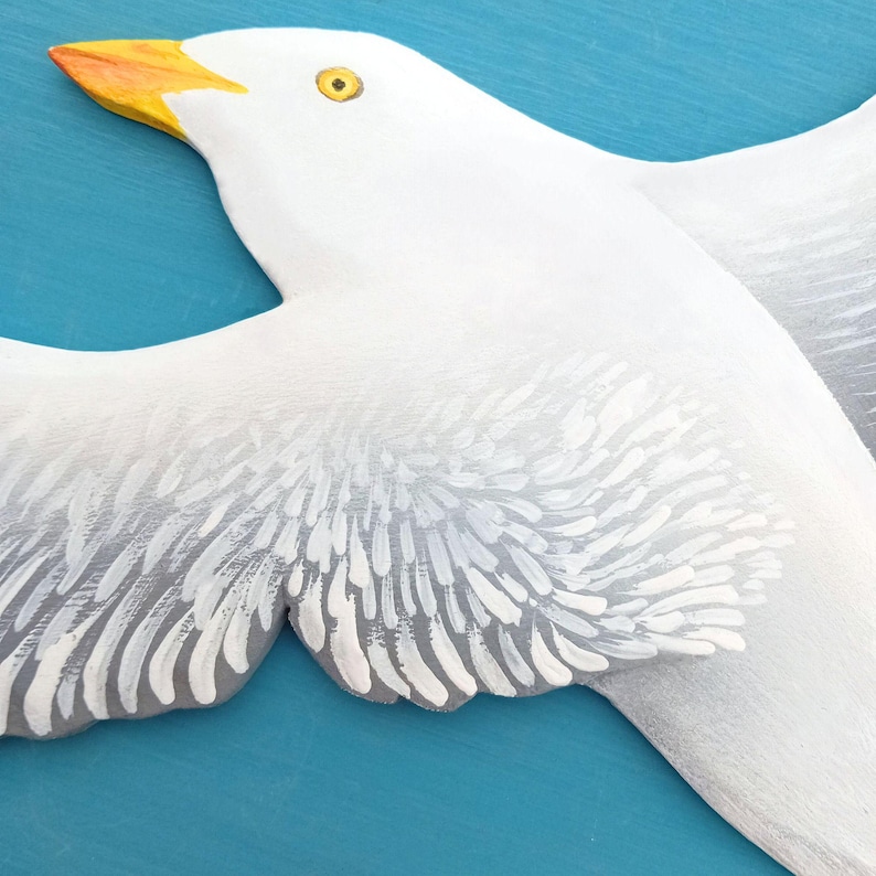 Handmade Wooden Seagull Mobile: Coastal Kinetic Art, Beach House Decor ...