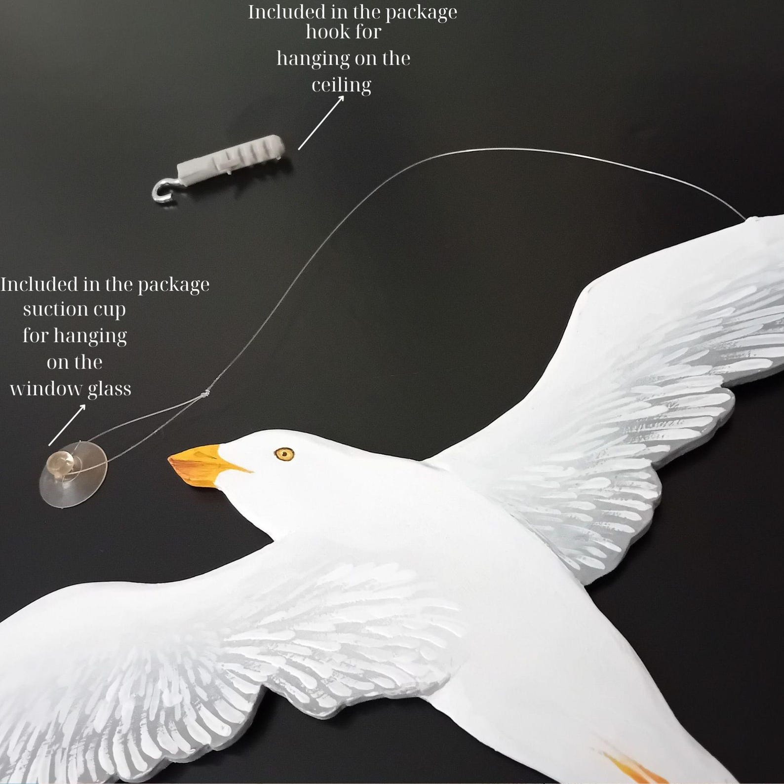 Handmade Wooden Seagull Mobile: Coastal Kinetic Art, Beach House Decor ...