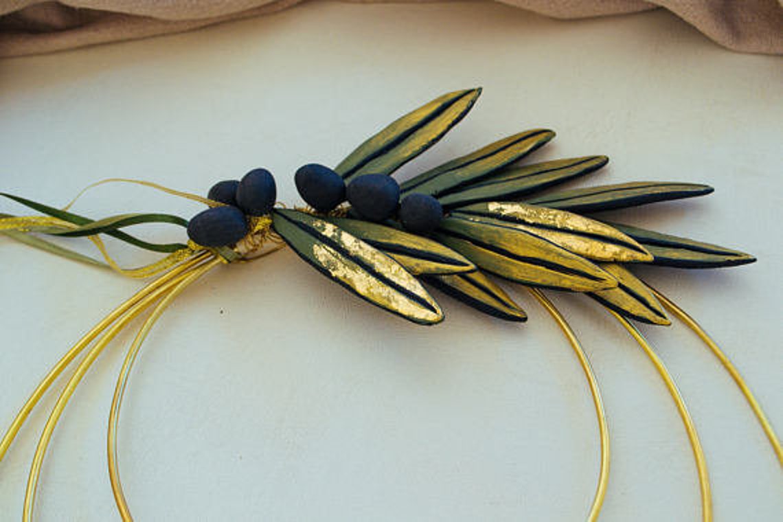 Olive Tree Wreath Ancient Greek Symbol Sculpture of Olive | Etsy