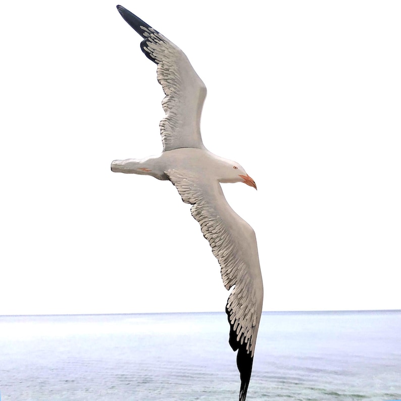 Handmade Wooden Seagull Mobile: Coastal Kinetic Art, Beach House Decor ...