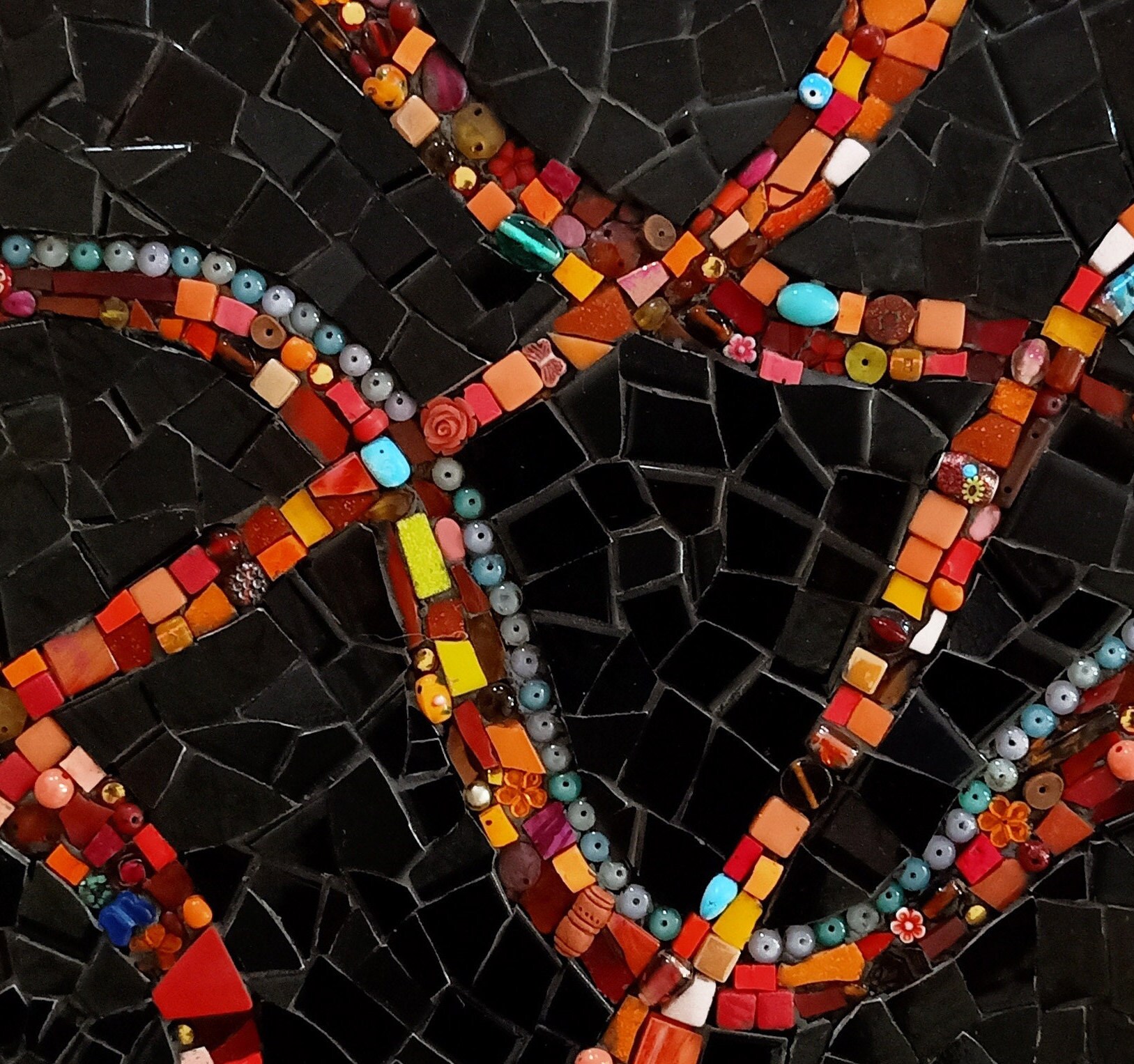 Mosaic Picture -dancing Colors. A Picture Made of Ceramic Tiles, Smalti ...