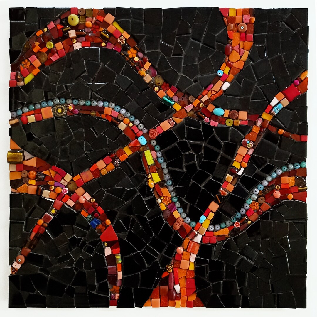 Mosaic Picture -dancing Colors. A Picture Made of Ceramic Tiles, Smalti ...