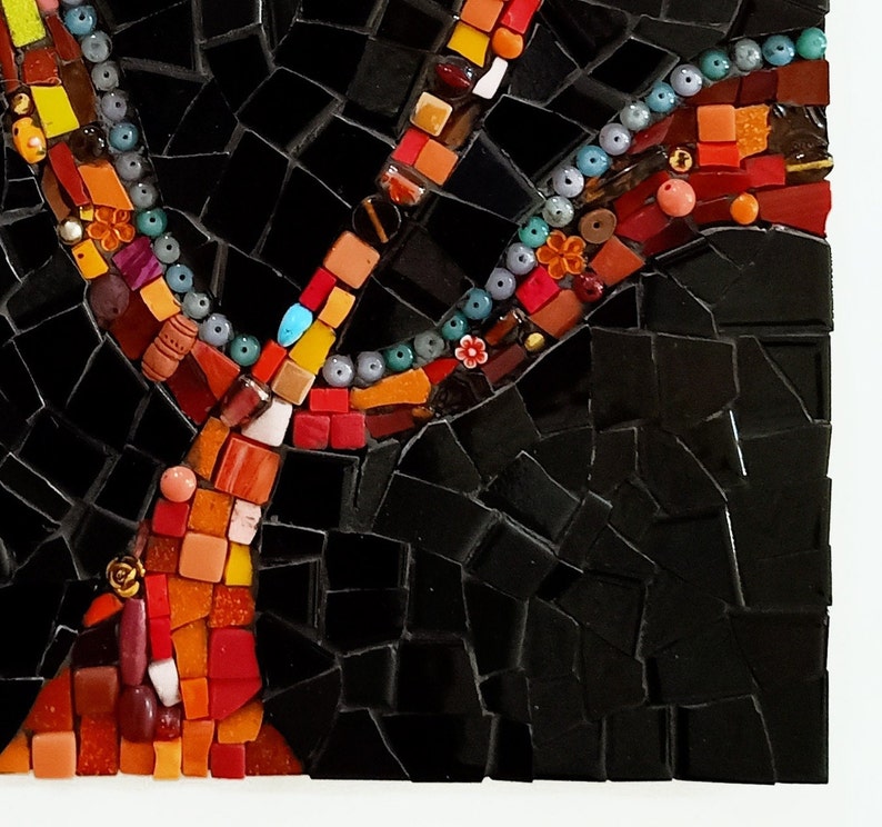Mosaic Picture -dancing Colors. A Picture Made of Ceramic Tiles, Smalti ...