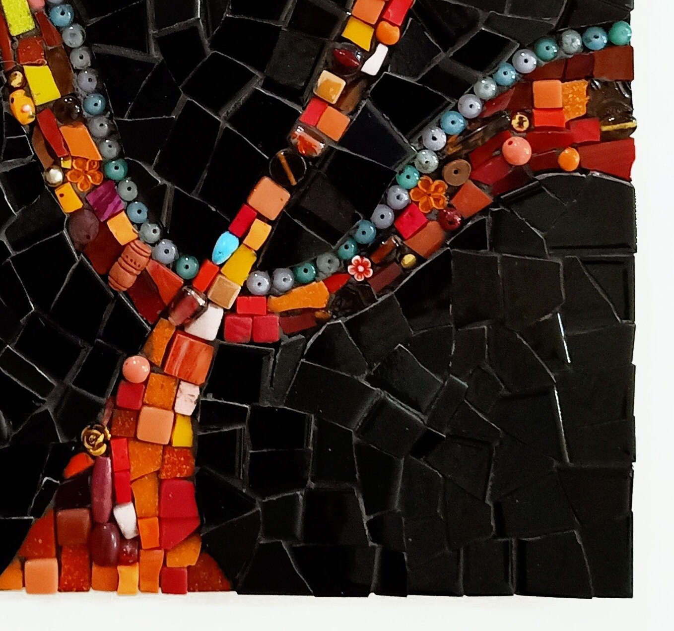 Mosaic Picture -dancing Colors. A Picture Made of Ceramic Tiles, Smalti ...