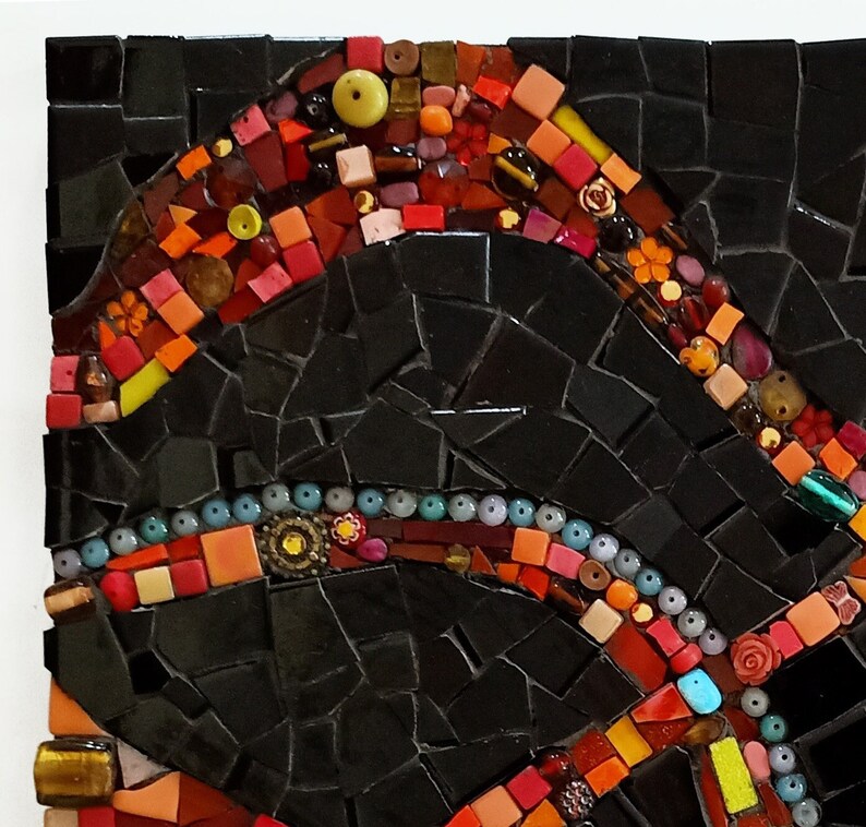 Mosaic Picture -dancing Colors. A Picture Made of Ceramic Tiles, Smalti ...