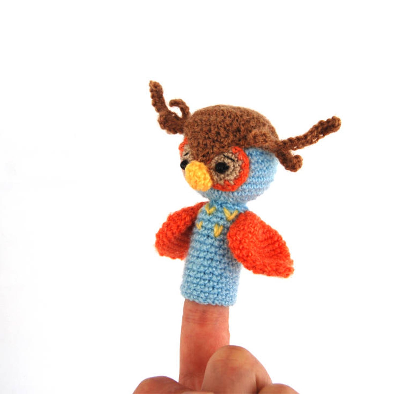 Crochet Pattern Owl, Owl Finger Puppet Pattern, Amigurumi Owl Tutorial ...