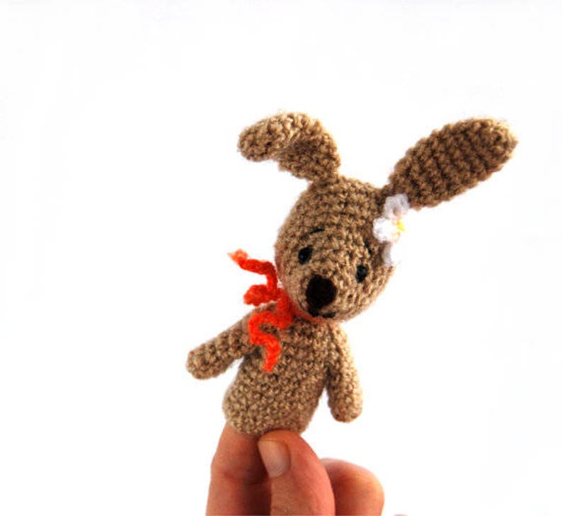 Bunny Amigurumi Pattern Crochet Finger Puppet Pattern Gift Etsy
