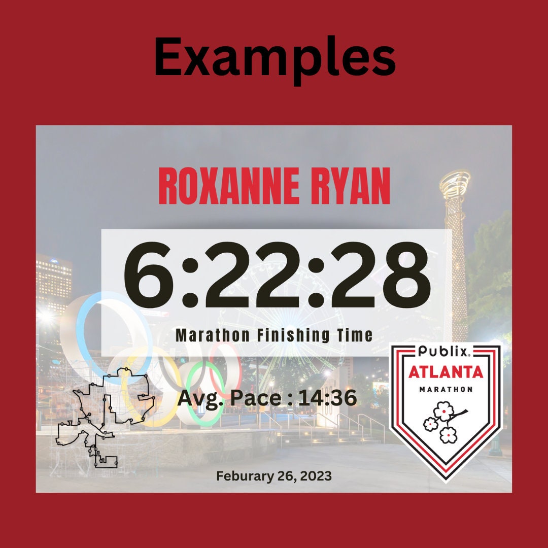 Custom Race Finishers Poster - Etsy