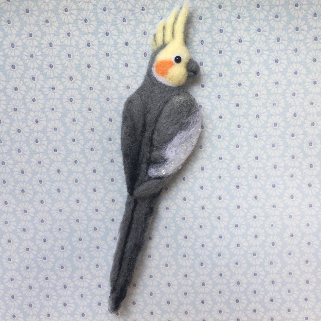 Cockatiel Needle-felt Wool Brooch - Etsy