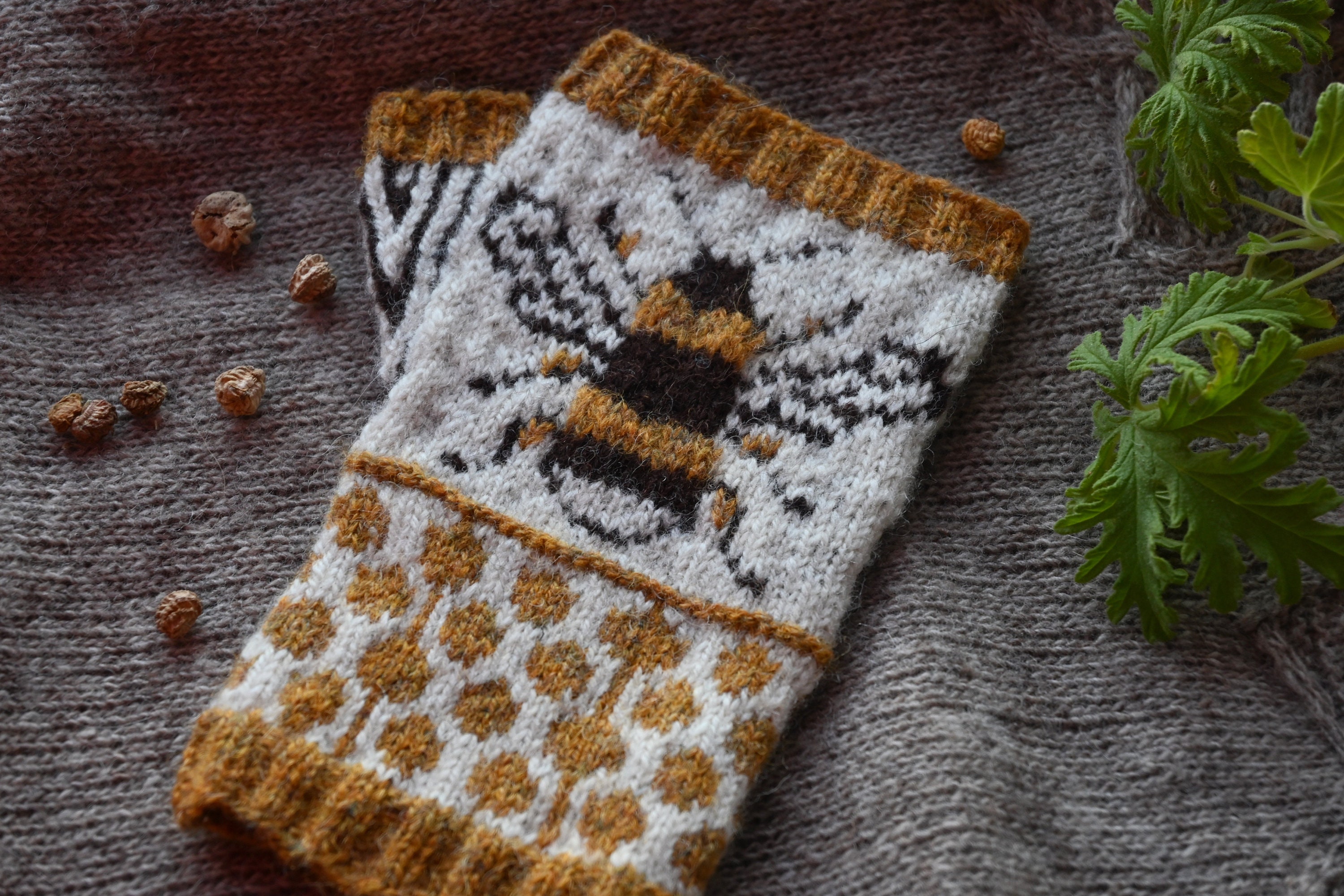 Honeybee Mitts Digital Knitting/strick/stick | Etsy