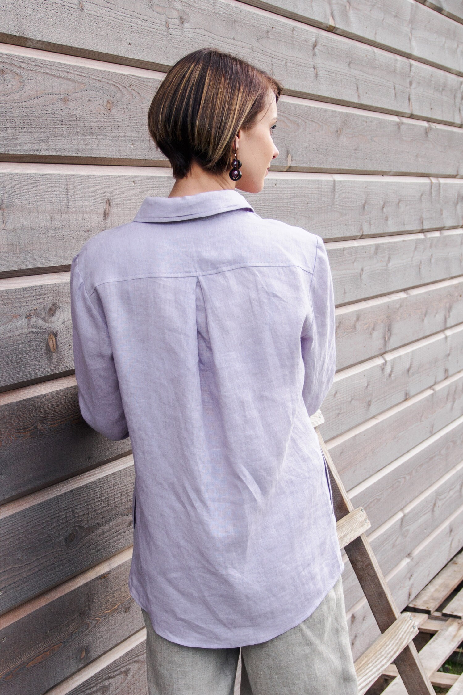 Linen shirt women 20 COLORS Button up shirt for summer | Etsy